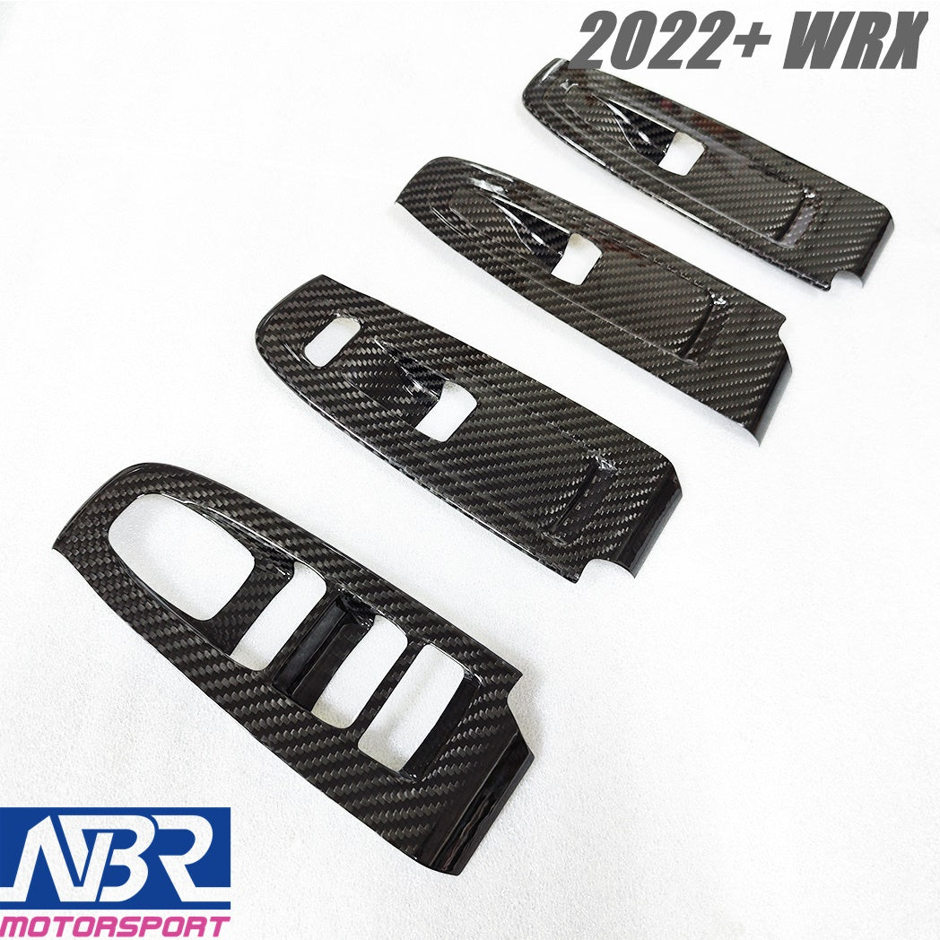 WRX Dry Carbon Fiber Front Window Switch Covers LHD Only – NBR Motorsport